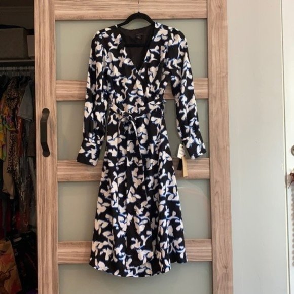 Halogen | Dresses | Nwt Halogen Long Sleeve Wrap Midi Dress | Poshmark